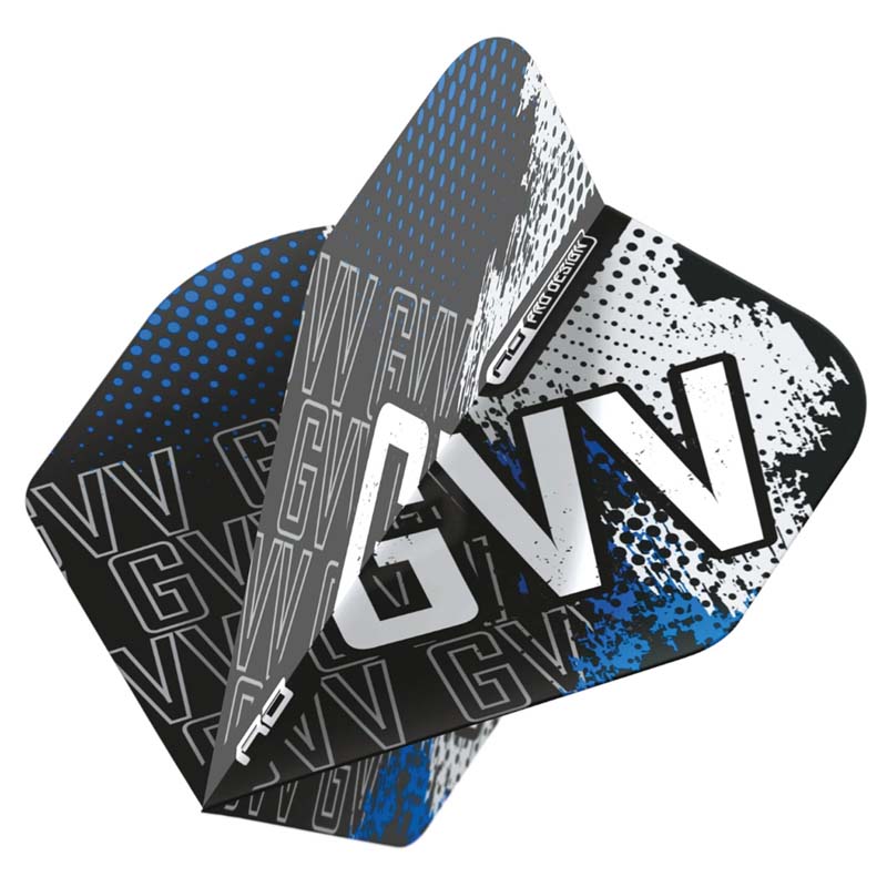 RED DRAGON GIAN VAN VEEN BLUE HARDCORE DART FLIGHT STD|Dartshop DAS Roggel